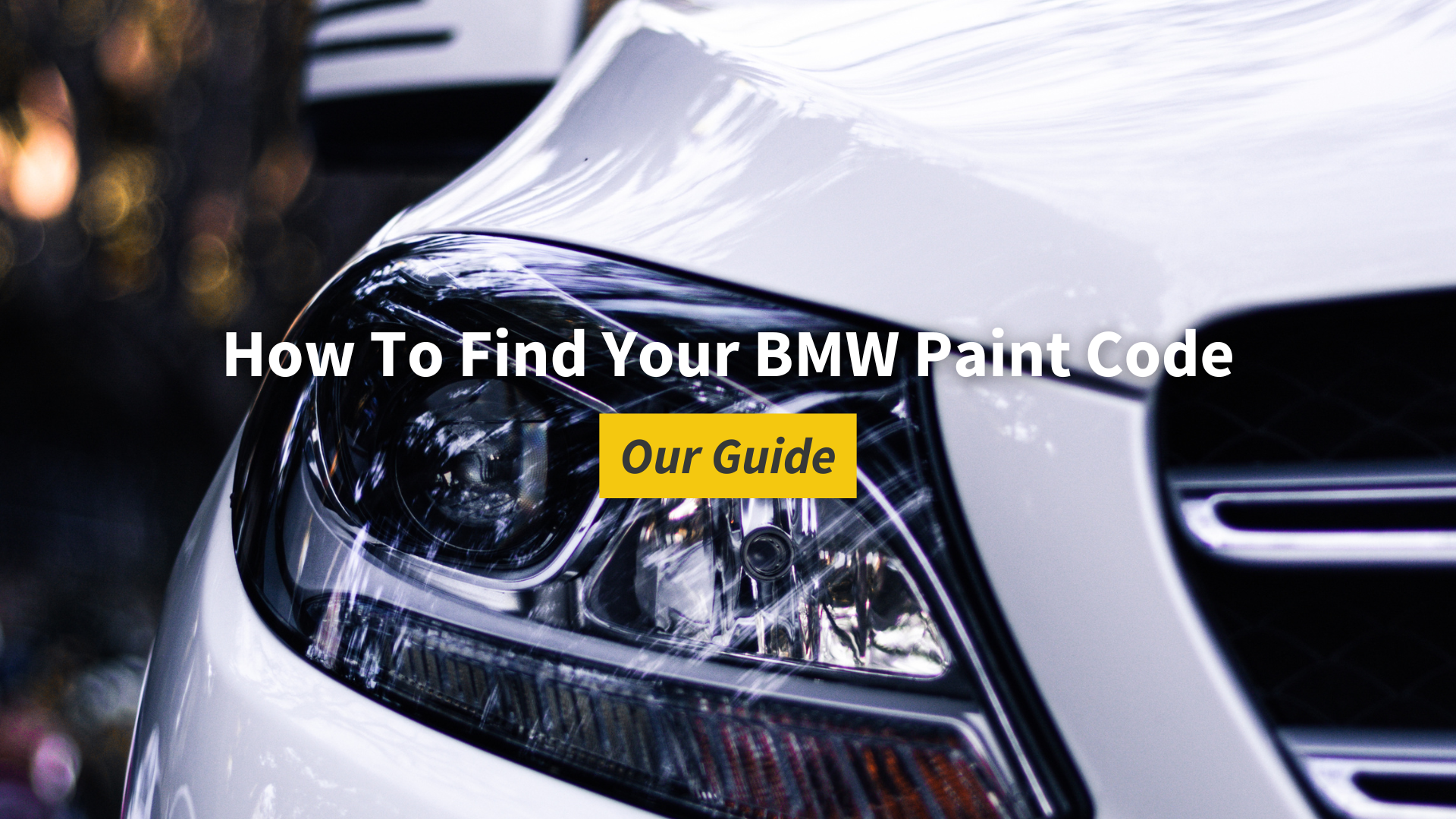 How To Find Your BMW Paint Code