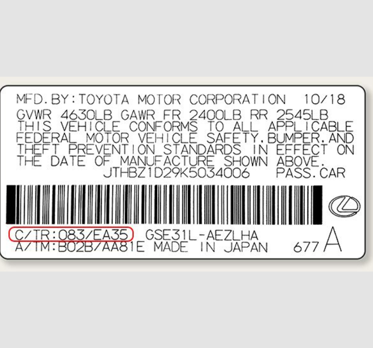 How To Find Your Lexus Paint Code
