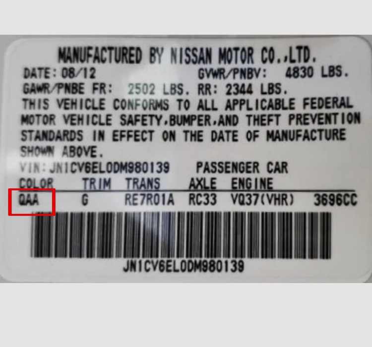 How To Find Your Nissan Paint Code